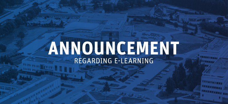 Rector’s announcement on teaching process in the form of e-learning ...